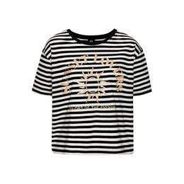 H.I.S. H.I.S Damen T-Shirt, schwarz gestreift, Gr&ouml;&szlig;e 36/38