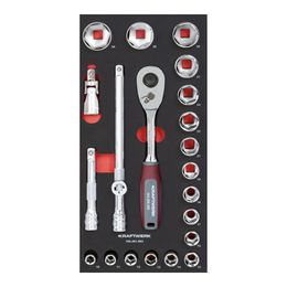 Kraftwerk Steckschl&uuml;sselsatz 1/2" 22-tlg. 20x40 Einlage (105.401.003)