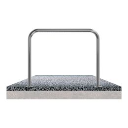 Schake Edelstahlb&uuml;gel &Oslash;48 mm L&auml;nge: 1000 mm, H&ouml;he: 800 mm ohne Querholm + Bodenplatte zum Aufd&uuml;beln (449_12P)