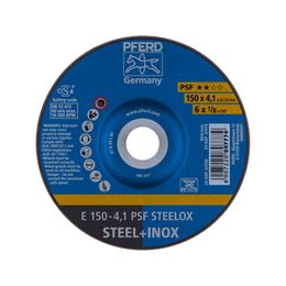 Pferd TOOLS Schruppscheibe E 150x4,1x22,23 mm Universallinie PSF STEELOX f&uuml;r Stahl/Edelstahl (62015520)