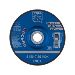 Pferd TOOLS Schruppscheibe E 150x7,2x22,23 mm Leistungslinie SG INOX f&uuml;r Edelstahl (62222730)