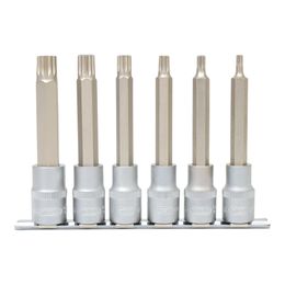 KS Tools 1/2" Bit-Stecknuss-Satz XZN, lang, 6-teilig, M5-M14 (911.1358)