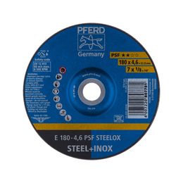 Pferd TOOLS Schruppscheibe E 180x4,6x22,23 mm Universallinie PSF STEELOX f&uuml;r Stahl/Edelstahl (62017520)