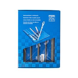 Pferd TOOLS Werkstattfeilen-Set WRU 5-tlg. in Rolltasche 200mm Hieb 1 f&uuml;r grobe Zerspanung, Schruppen (11801531)