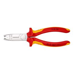 Knipex 13 46 165 Abmantelungszange isoliert mit Mehrkomponenten-H&uuml;llen, VDE-gepr&uuml;ft verchromt 165 mm)