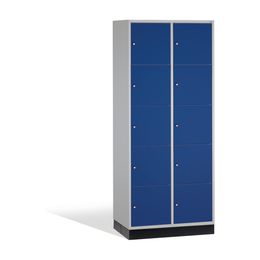 C+P Schlie&szlig;fachschrank Intro XL, 10 F&auml;cher, H1950xB820xT600mm Front Enzianblau Korpus Lichtgrau ; C + P M&ouml;belsysteme (8570-203|S10011)