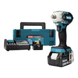 Makita Akku-Schlagschrauber 18V / 5,0 Ah, 2 Akkus + Ladeger&auml;t im MAKPAC (DTW300RTJ)