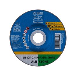Pferd TOOLS Trennscheibe EH 125x2,4x22,23 mm gekr&ouml;pft Uni.-Linie PSF ALU+STONE f&uuml;r Alu/NE-Met./Stein (10) (69198294)