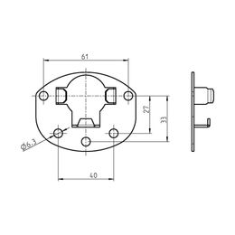 DELTA DORE Gegenlager Metall z. Anschrauben 4022 (96000009)