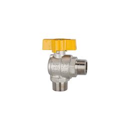 Riegler Kugelhahn Eckform, EN 331, MS vern., AG/AG, R 1/2, DN 15 (350.403)