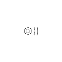 DIN 934/ISO 4032 Sechskantmutter M 7 x 1 Stahl galvanisch verzinkt ; Industrial Quality Supplies (009348100070000)