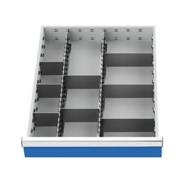 Bedrunka+Hirth Schubladeneinsatz Serie 500 Mittelfachschienen mit 8 Trennw&auml;nden (117A)