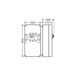 Hensel Lastschaltergeh&auml;use 250A 3p.+PE+N Mi 7455 (2000283)