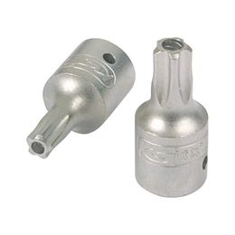KS Tools 1/4" Bit-Stecknuss, F&uuml;nfstern mit Stirnlochbohrung, TS40 (911.1477)