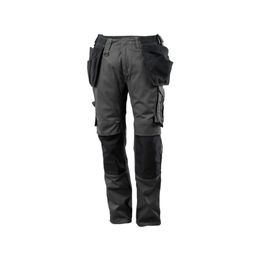 Mascot Hose mit H&auml;ngetaschen Gr.82C51 dunkelanthrazit/schwarz aus geringem Gewicht Stoff, 17631-442-1809-82C51)
