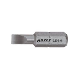 Hazet Bit 2208-6 Sechskant massiv 6,3 (1/4 Zoll) Schlitz Profil 0.6 x 4.5)