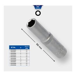 Brilliant Tools 1/4 Zoll Sechskant-Stecknuss, lange Ausf&uuml;hrung, 10 mm (BT020956)