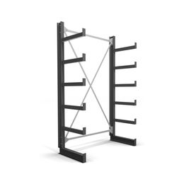 STIER Kragarmregal einseitig 1 Feld mit 5 Ebenen 1300x2000x500mm (904475)
