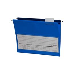 EICHNER PVC-H&auml;ngemappe Platin Lineseitlich offen, blau (9039-10012)