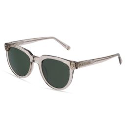 Bogner BO 7104 | Damen-Sonnenbrille | Fassung: Vollrand, Panto, Kunststoff, Olive Transparent | Glasfarbe: Gr&uuml;n