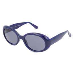 Fielmann MC 627 SUN FA IVY II | Damen-Sonnenbrille | Fassung: Vollrand, Oval, Acetat Spritzguss, Blau Milchig | Glasfarbe: Blaugrau