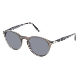 Persol PO3092SM | Herren-Sonnenbrille | Fassung: Vollrand, Panto, Acetat, Grau | Glasfarbe: Grau