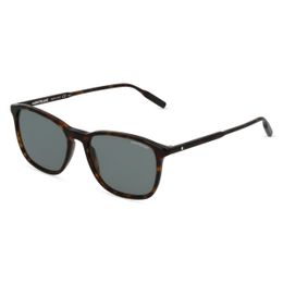 Montblanc MB0082S | Herren-Sonnenbrille | Fassung: Vollrand, Quadratisch, Kunststoff, Havanna Gl&auml;nzend | Glasfarbe: Gr&uuml;n