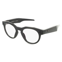 Oakley Meta OW8002 HSTN | Unisex Smarte Brille | Fassung: Rund, Kunststoff, Schwarz | Glasfarbe: Transparent