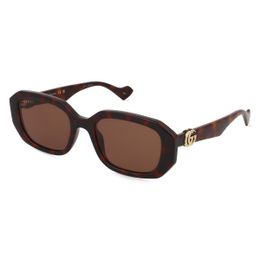 Gucci GG1535S | Unisex-Sonnenbrille | Fassung: Vollrand, Quadratisch, Acetat Spritzguss, Havanna | Glasfarbe: Braun
