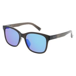 Maui Jim MJ0346SA | Herren-Sonnenbrille | Fassung: Vollrand, Eckig, Kunststoff, Grau | Glasfarbe: Blau