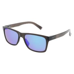 Maui Jim MJ0345S | Herren-Sonnenbrille | Fassung: Vollrand, Eckig, Kunststoff, Grau | Glasfarbe: Blau