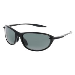 Maui Jim MJ0339S | Herren-Sonnenbrille | Fassung: Vollrand, Rund, Kunststoff, Schwarz | Glasfarbe: Grau