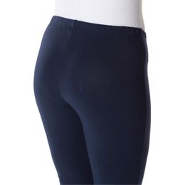 sheego Gro&szlig;e Gr&ouml;&szlig;en Caprileggings mit Gummizugbund, marine, Gr&ouml;&szlig;e 54 - Damen