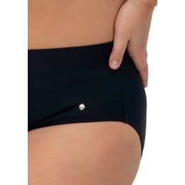 sheego Gro&szlig;e Gr&ouml;&szlig;en Bikini-Hose in hohem Schnitt, mit Shaping-Einsatz, tiefblau, Gr&ouml;&szlig;e 56 - Damen
