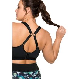 sheego Gro&szlig;e Gr&ouml;&szlig;en Sport-BH ohne B&uuml;gel mit 2 Tragevarianten, schwarz, Gr&ouml;&szlig;e 90F - Damen