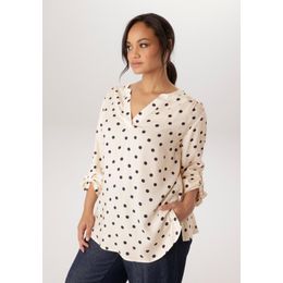 sheego Gro&szlig;e Gr&ouml;&szlig;en Schlupfbluse, wollwei&szlig;-marine, Gr&ouml;&szlig;e 48 - Damen