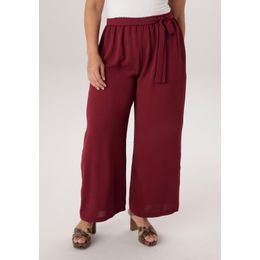 sheego Gro&szlig;e Gr&ouml;&szlig;en Schlupfhose, dunkelrot, Gr&ouml;&szlig;e 52 - Damen