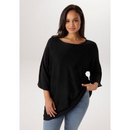 sheego Gro&szlig;e Gr&ouml;&szlig;en Strickpullover, schwarz, Gr&ouml;&szlig;e 48 - Damen