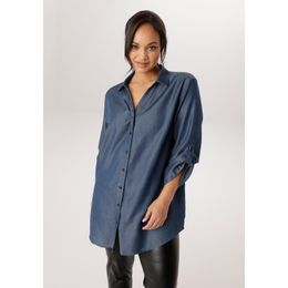 sheego Gro&szlig;e Gr&ouml;&szlig;en Jeansbluse, blau, Gr&ouml;&szlig;e 54 - Damen