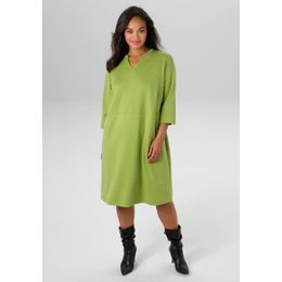 sheego Gro&szlig;e Gr&ouml;&szlig;en Jerseykleid, gr&uuml;n, Gr&ouml;&szlig;e 54 - Damen