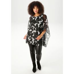 sheego Gro&szlig;e Gr&ouml;&szlig;en Blusenshirt, schwarz-wei&szlig;, Gr&ouml;&szlig;e 44 - Damen