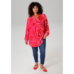 sheego Gro&szlig;e Gr&ouml;&szlig;en Longbluse, pink-rose, Gr&ouml;&szlig;e 50 - Damen