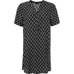 sheego Gro&szlig;e Gr&ouml;&szlig;en Blusenkleid, schwarz-wei&szlig;, Gr&ouml;&szlig;e 52 - Damen