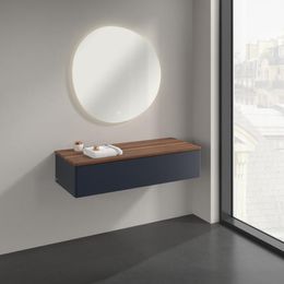 Villeroy & Boch Villeroy und Boch Antao Sideboard K41002HG 120x26,8x50cm, Waschbeckenplattenfarbe warm walnut, midnight blue matt lacquer