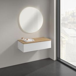 Villeroy & Boch Villeroy und Boch Antao Sideboard K40101GF 100x26,8x50cm, Waschbeckenplattenfarbe honey oak, glossy white lacquer