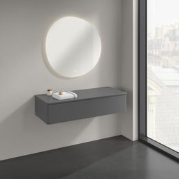 Villeroy & Boch Villeroy und Boch Antao Sideboard K41100GK 120x26,8x50cm, Waschbeckenplattenfarbe Lack, anthracite matt lacquer