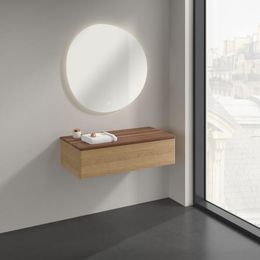 Villeroy & Boch Villeroy und Boch Antao Sideboard K40102HN 100x26,8x50cm, Waschbeckenplattenfarbe warm walnut, honey oak