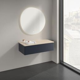 Villeroy & Boch Villeroy und Boch Antao Sideboard K40103HG 100x26,8x50cm, Waschbeckenplattenfarbe botticino, midnight blue matt lacquer