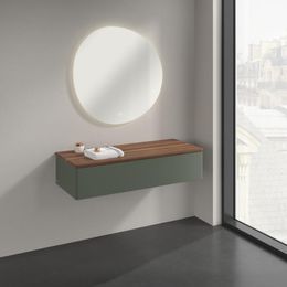 Villeroy & Boch Villeroy und Boch Antao Sideboard K41002HL 120x26,8x50cm, Waschbeckenplattenfarbe warm walnut, leaf green matt lacquer