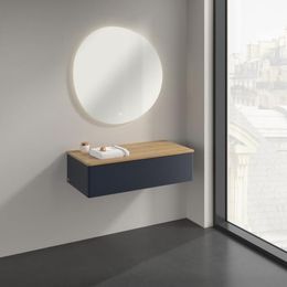 Villeroy & Boch Villeroy und Boch Antao Sideboard K40001HG 100x26,8x50cm, Waschbeckenplattenfarbe honey oak, midnight blue matt lacquer